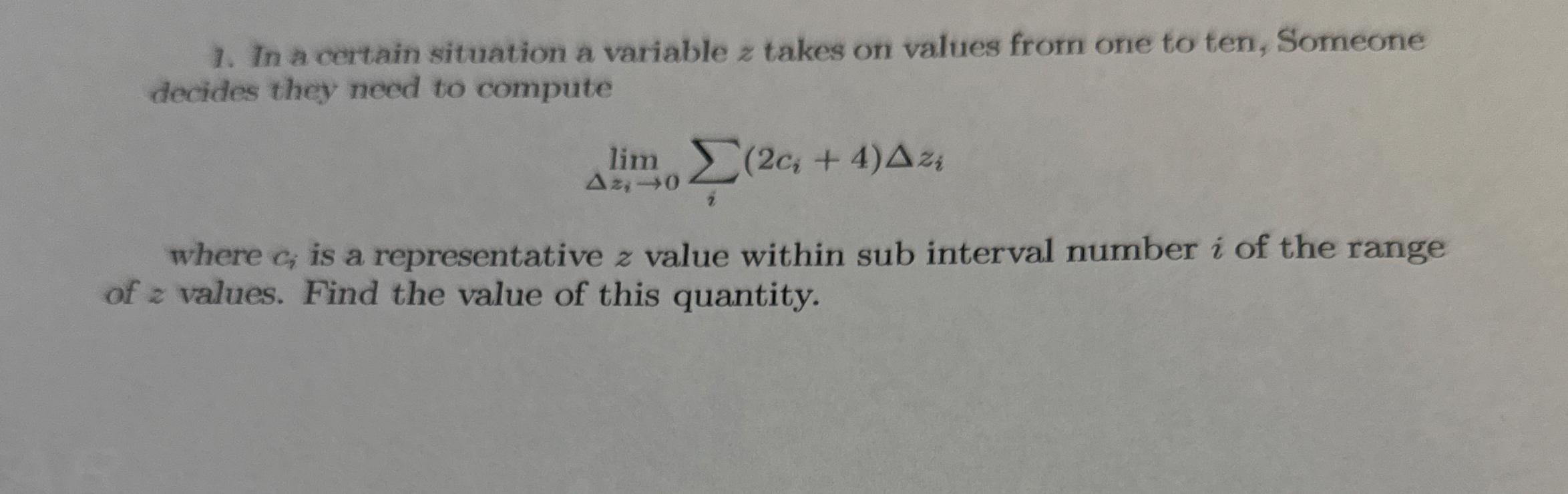 Solved In a certain situation a variable z ﻿takes on values | Chegg.com