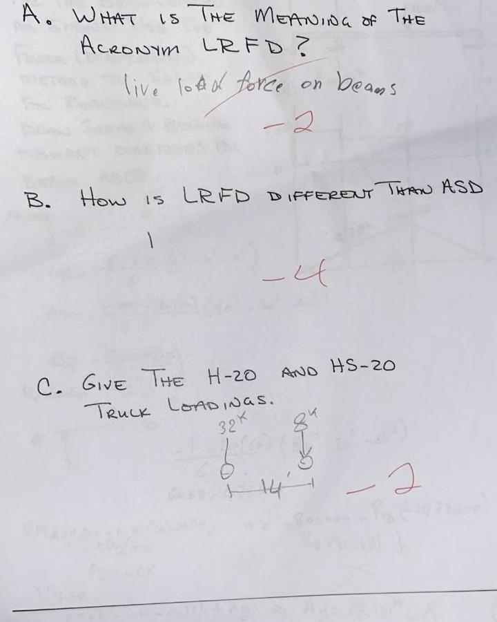 Solved A. WHAT is THE MEANING OF THE ACRONYM LRFD? live lodd | Chegg.com