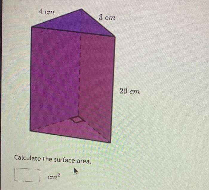 Solved Calculate the surface area. cm2 | Chegg.com