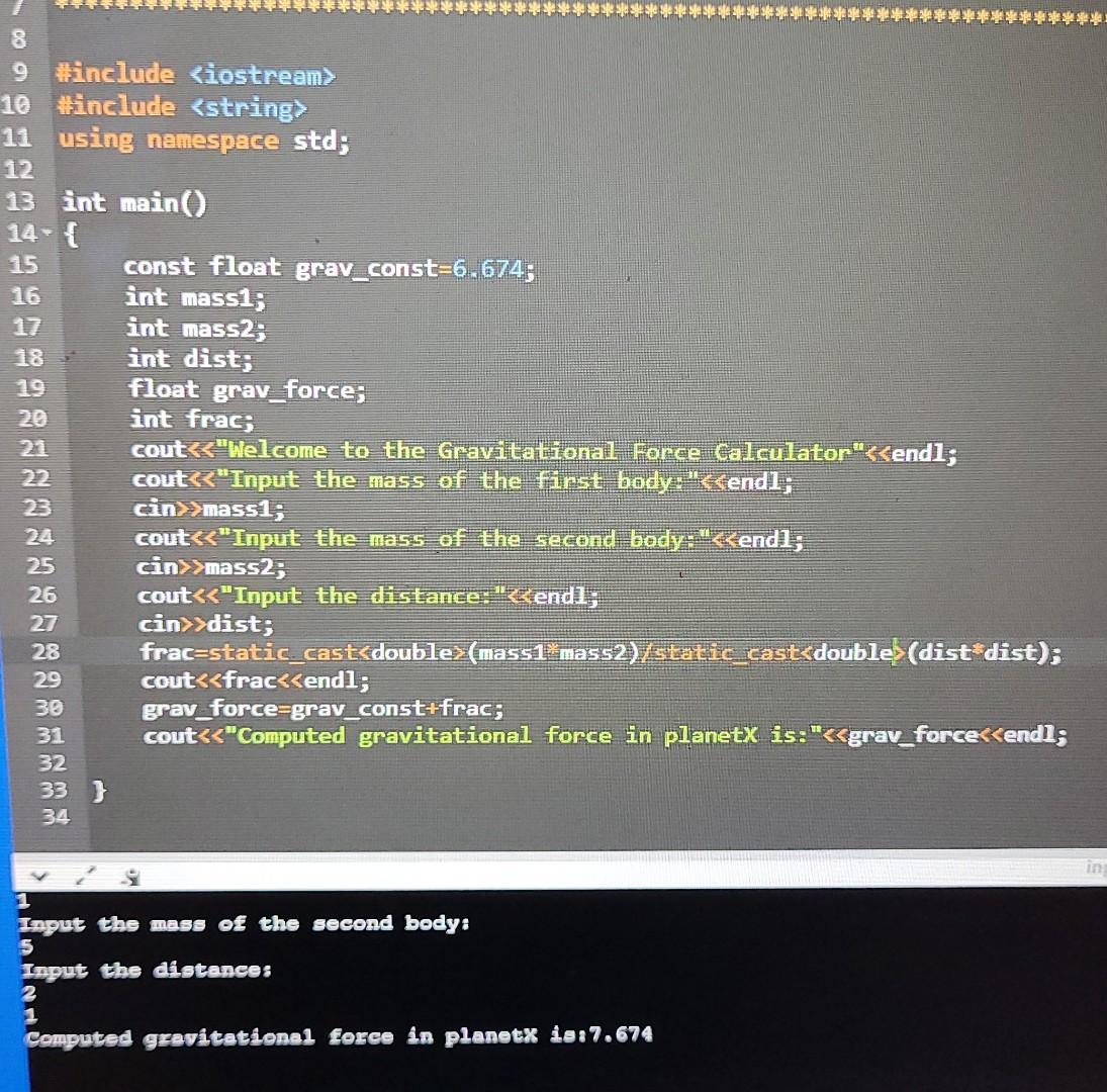 Solved I need the frac variable to be a decimal so the | Chegg.com