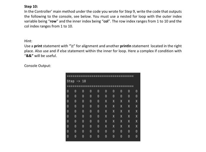 Solved Step 5: In the Controller' main method under the code | Chegg.com