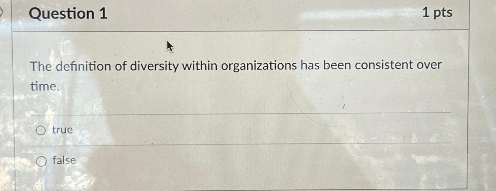 Solved Question 11 ﻿ptsThe definition of diversity within | Chegg.com