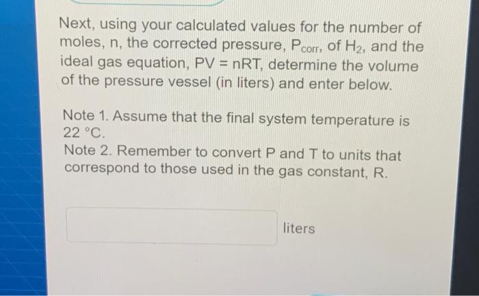 Solved Next, using your calculated values for the number of | Chegg.com