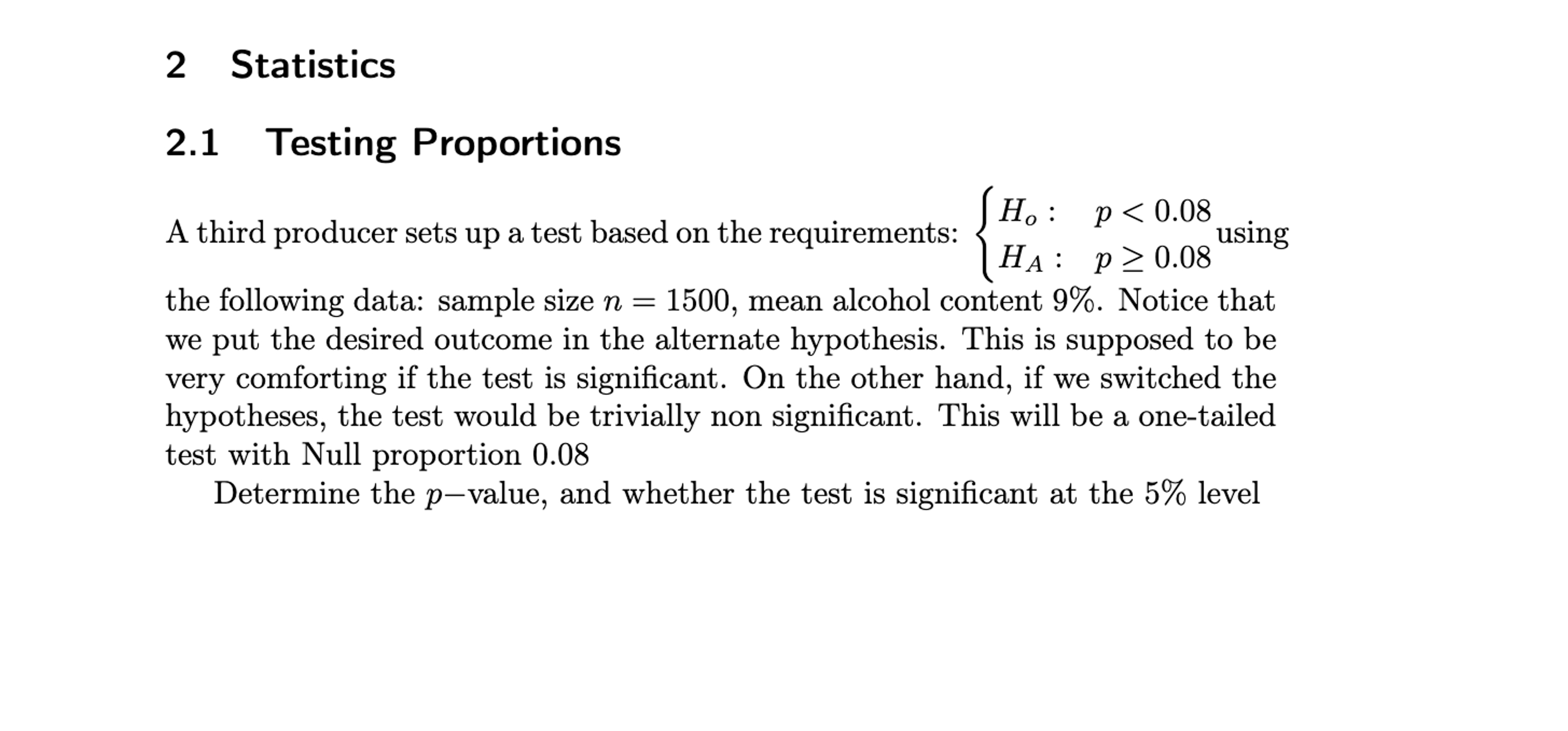 Solved third producer sets up a test based on the | Chegg.com