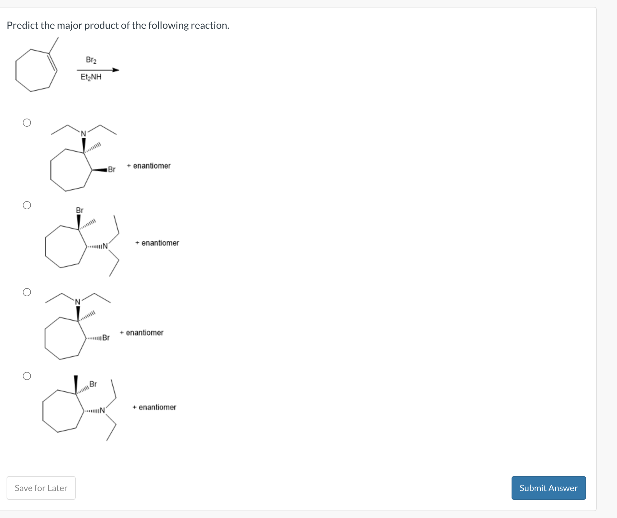 Solved Predict the major product of the following reaction. | Chegg.com