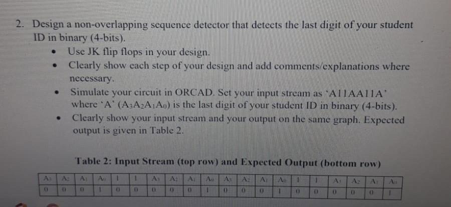 2 Design A Non Overlapping Sequence Detector That 