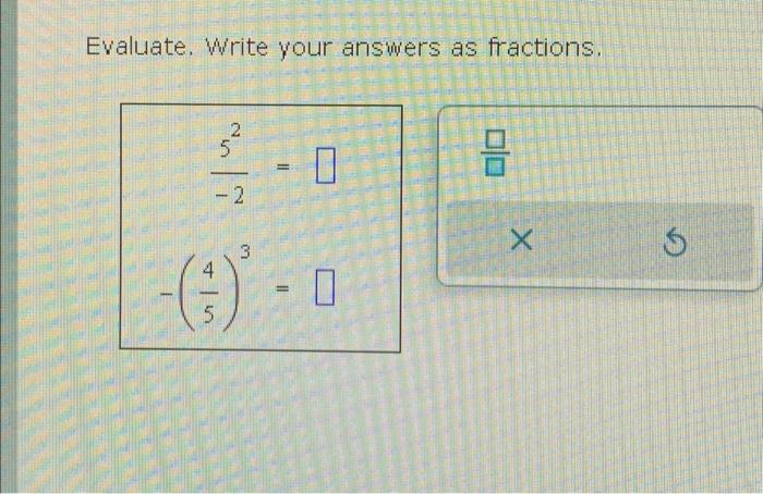 Solved Evaluate. Write your answers as fractions. ( 4 2 | Chegg.com