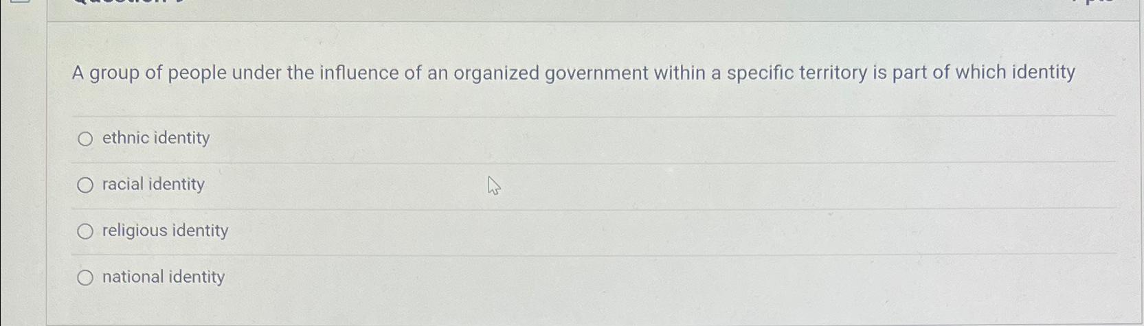 Solved A group of people under the influence of an organized | Chegg.com