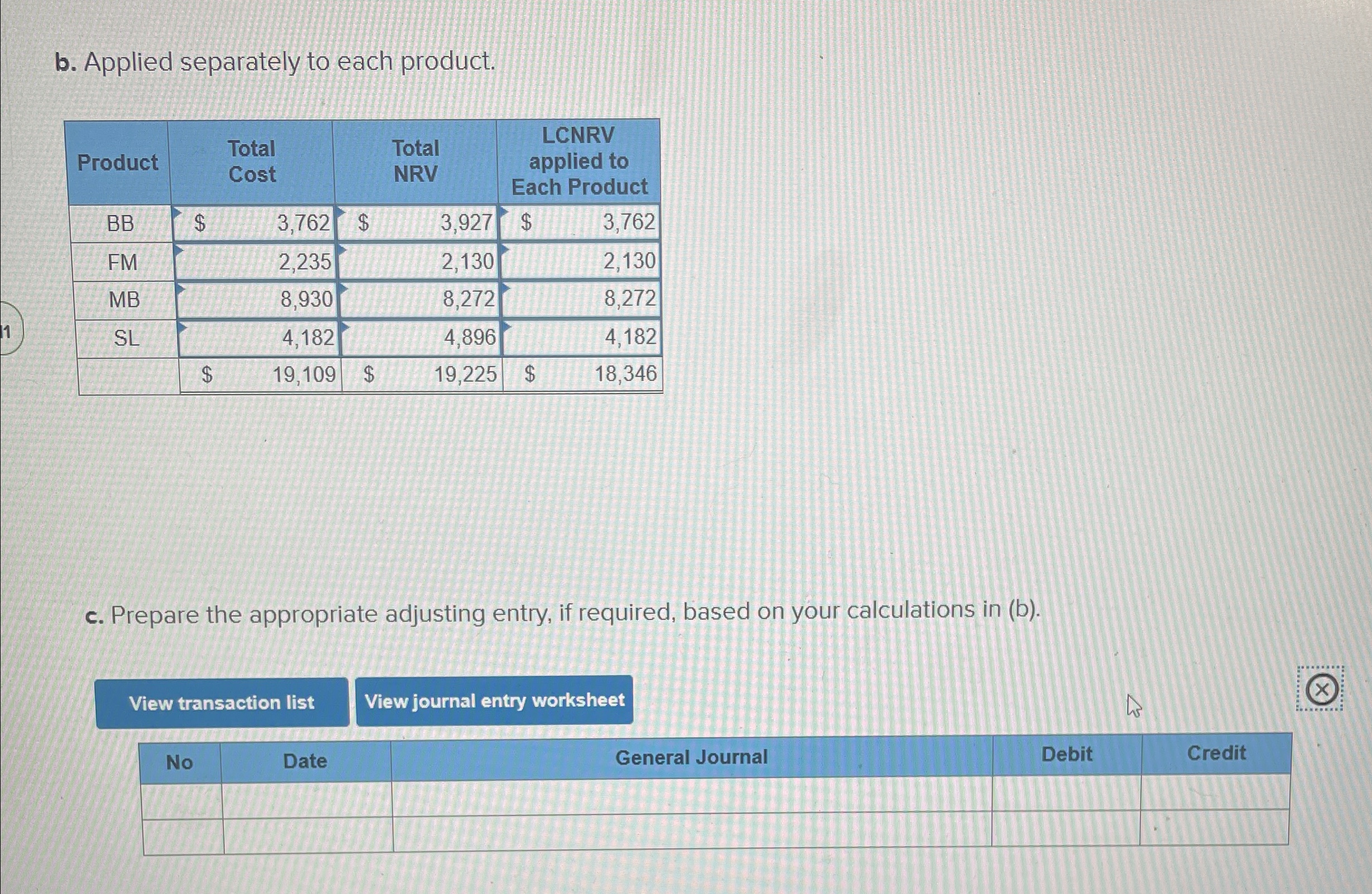 Solved b. ﻿Applied separately to each | Chegg.com