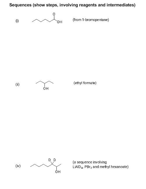 Solved Give a synthesis sequence (show reagents and | Chegg.com