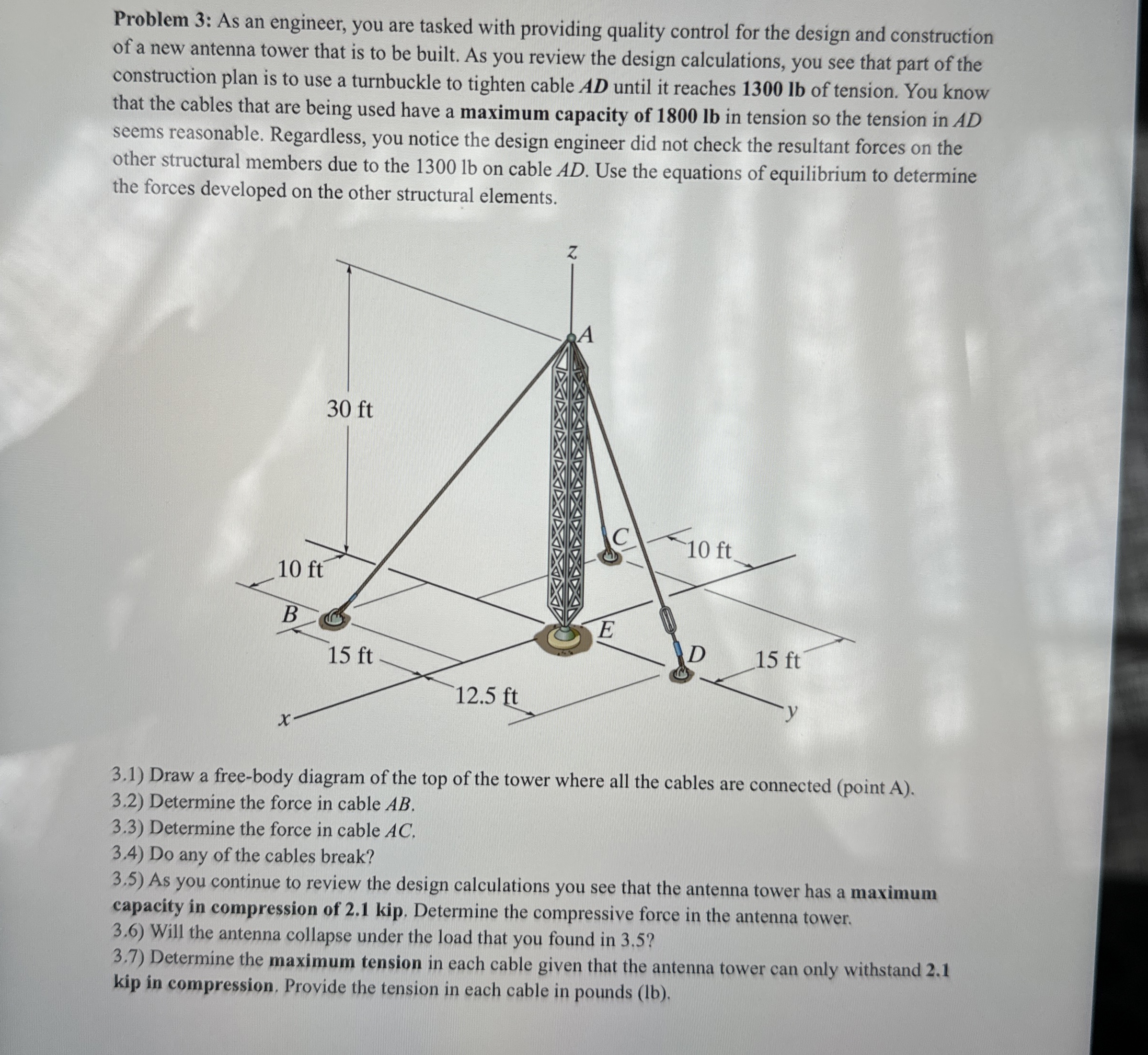 Problem 3: As an engineer, you are tasked with | Chegg.com