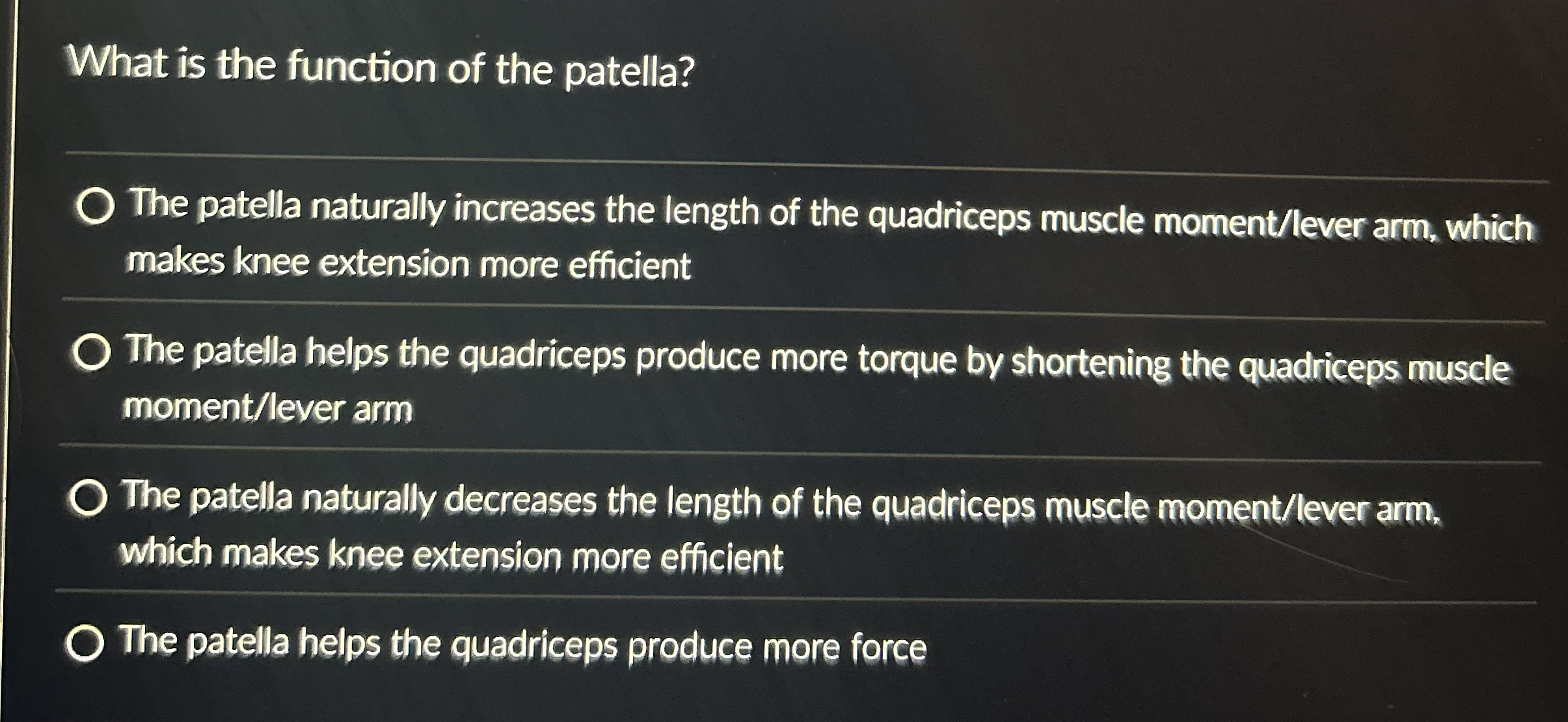 Solved What is the function of the patella?The patella | Chegg.com
