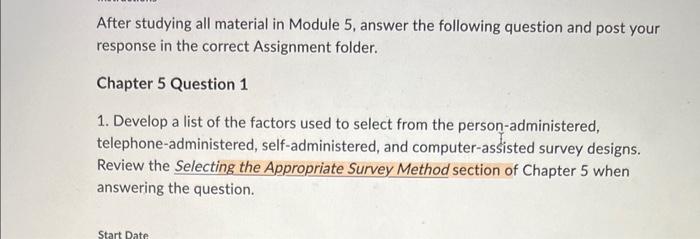 Solved After studying all material in Module 5, answer the | Chegg.com