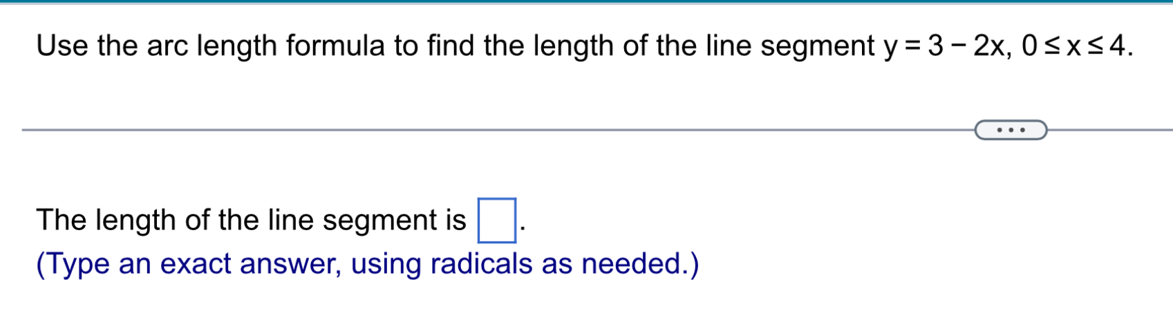 Solved Use the arc length formula to find the length of the | Chegg.com