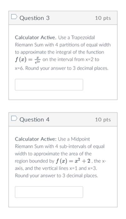 Solved Calculator Active. Using a Left Hand Riemann Sum with | Chegg.com