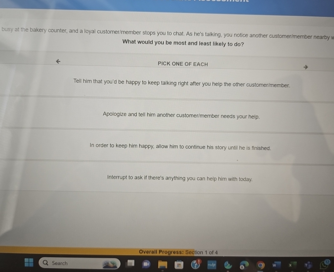 Solved busy at the bakery counter, and a loyal | Chegg.com