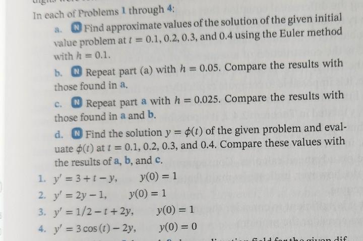 Solved In each of Problems 1 through 4: a. N Find | Chegg.com