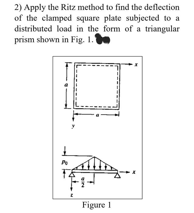 Solved 2) Apply the Ritz method to find the deflection of | Chegg.com