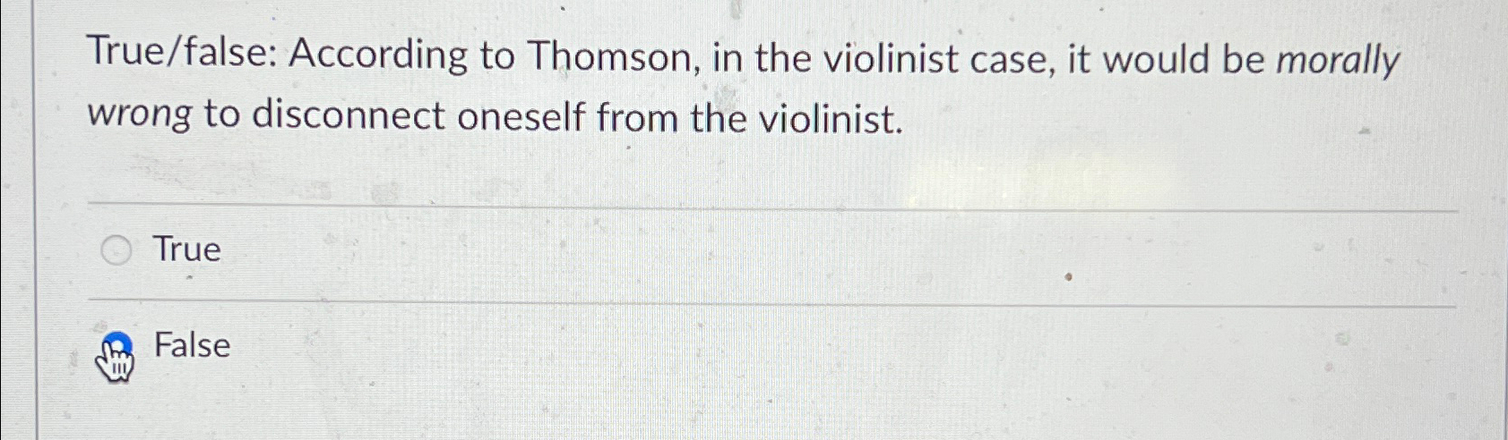 Solved True/false: According to Thomson, in the violinist | Chegg.com