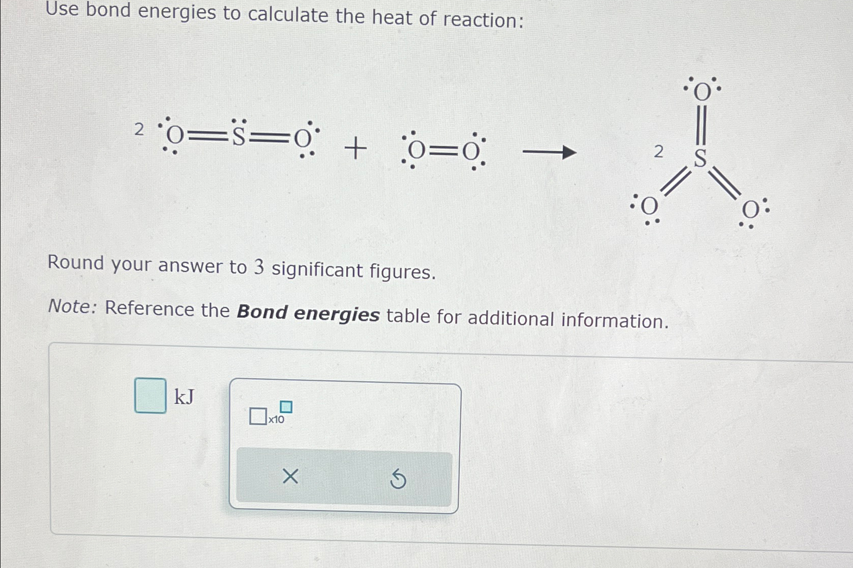 Solved Use bond energies to calculate the heat of | Chegg.com