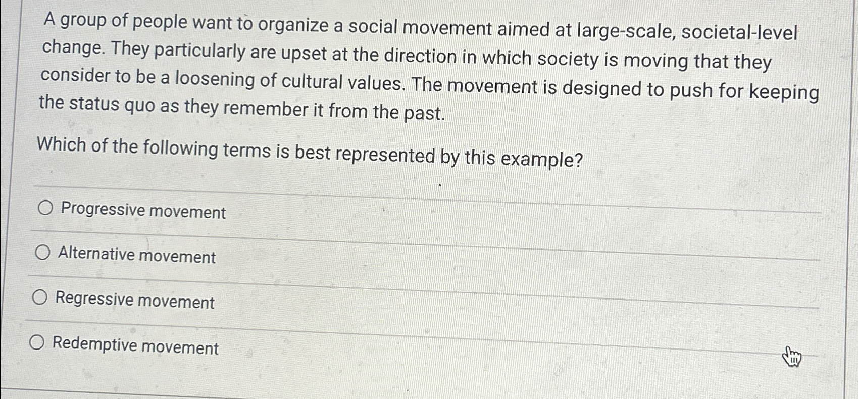 Solved A group of people want to organize a social movement | Chegg.com