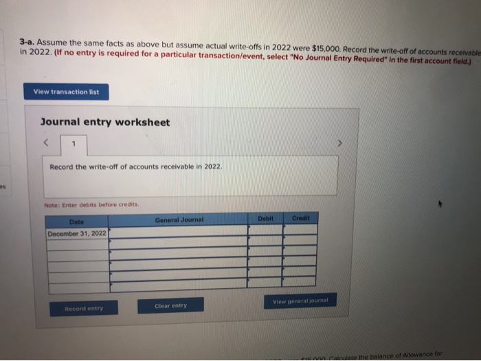 Solved Exercise 5-7A Establish an allowance for | Chegg.com