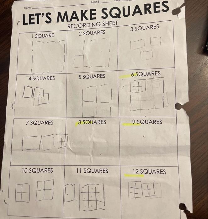 Solved Need 9 squares with 12 equal sized sticks Please | Chegg.com