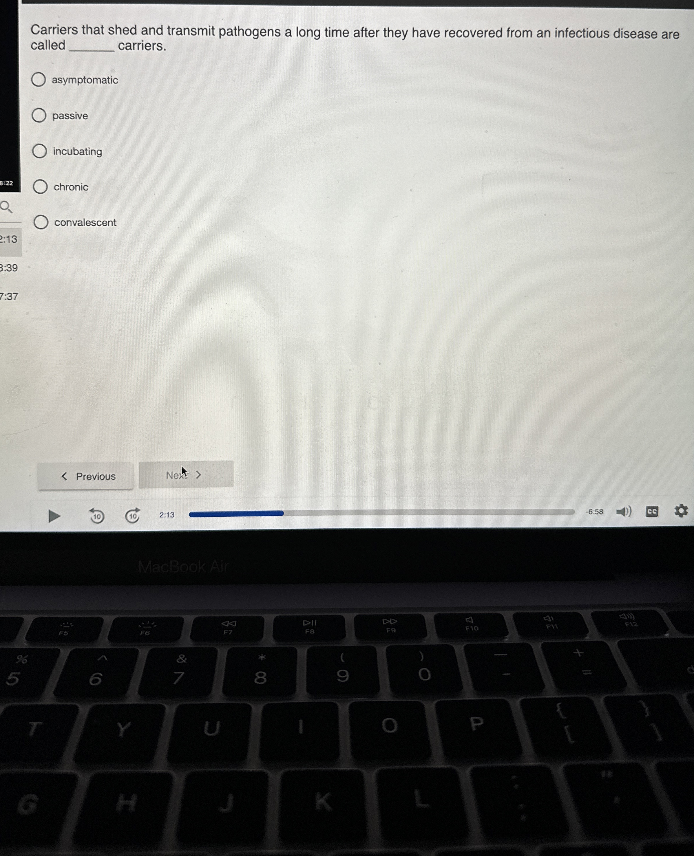 Solved Carriers that shed and transmit pathogens a long time | Chegg.com