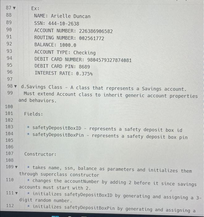 Solved 1 BMA(Bank Account Management Application) 3 In this | Chegg.com