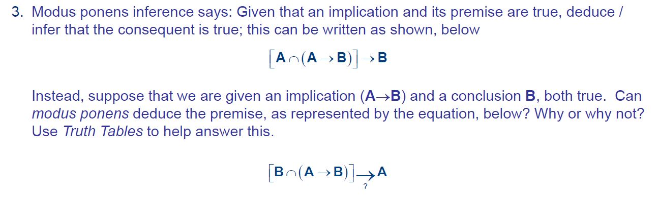 Solved Modus ponens inference says: Given that an | Chegg.com