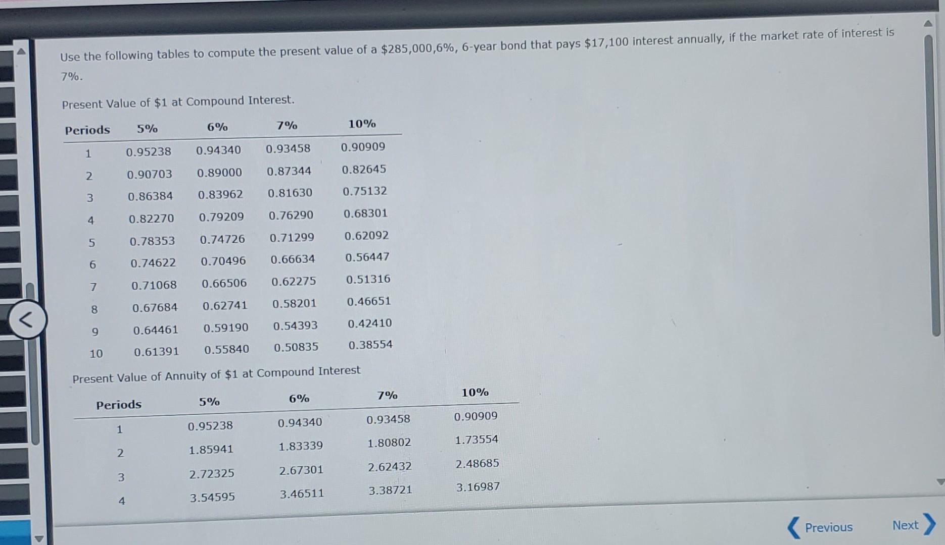 Solved Use the following tables to compute the present value | Chegg.com