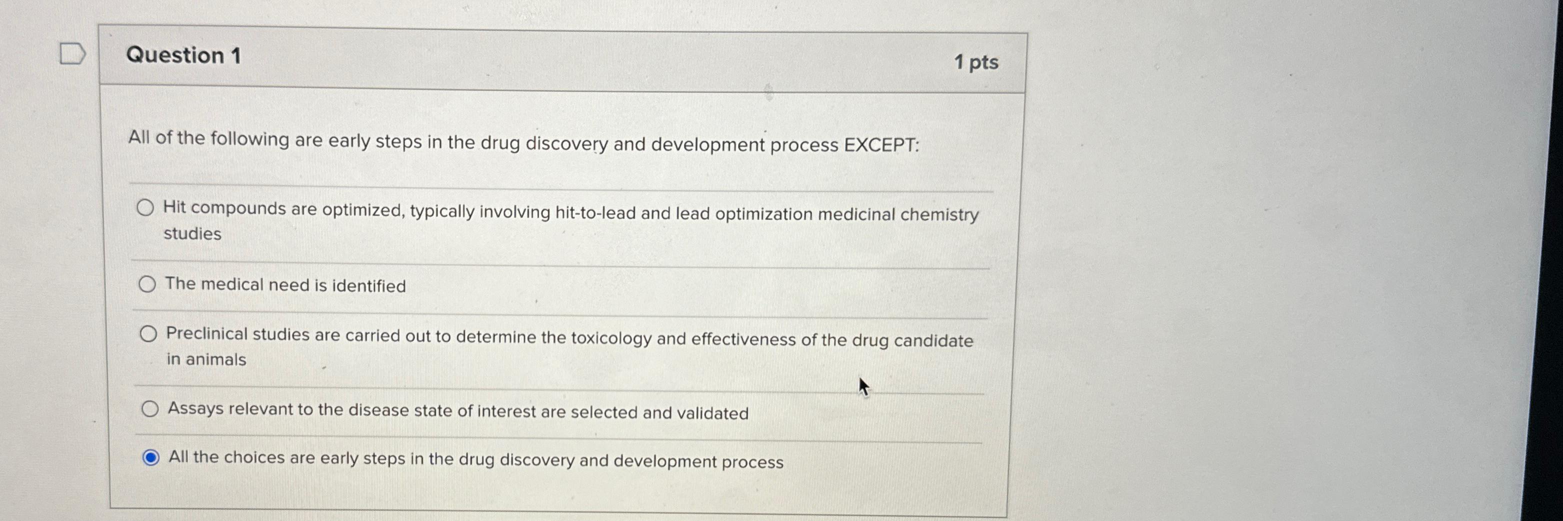 Solved Question 11 ﻿ptsAll of the following are early steps | Chegg.com