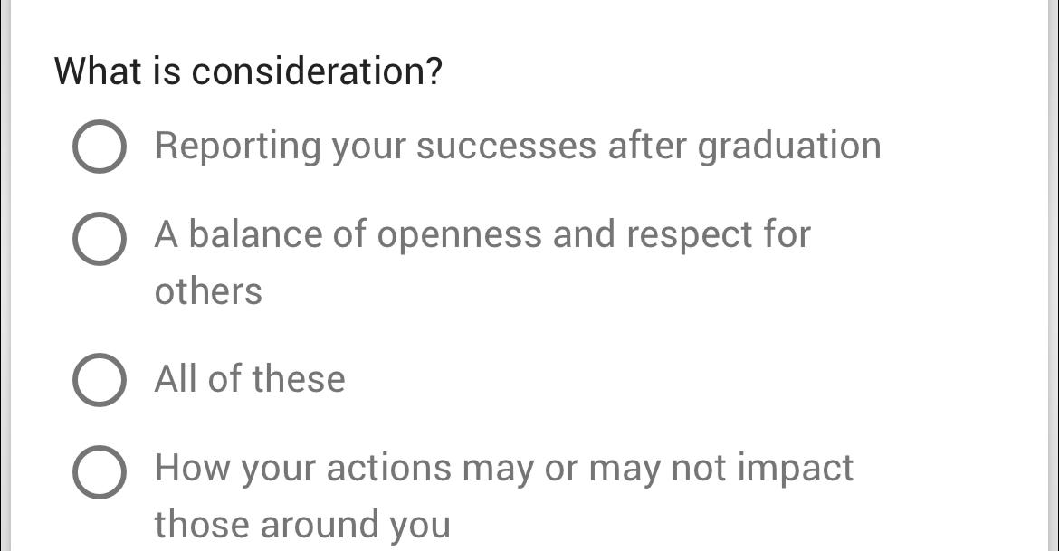 Solved What is consideration?Reporting your successes after | Chegg.com