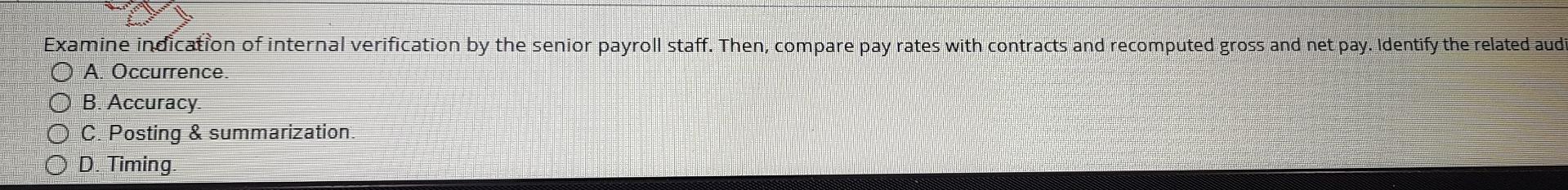 Solved Examine indication of internal verification by the | Chegg.com