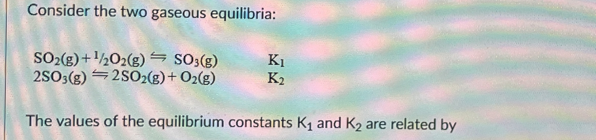 Solved Consider the two gaseous | Chegg.com