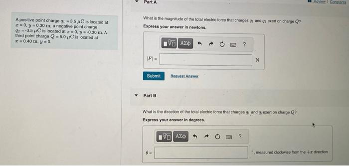 Solved A positive point charge q1=3.5μC is located at What | Chegg.com