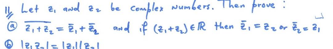 Solved IIf Let z1 and z2 be complex numbers. Then prove: (a) | Chegg.com