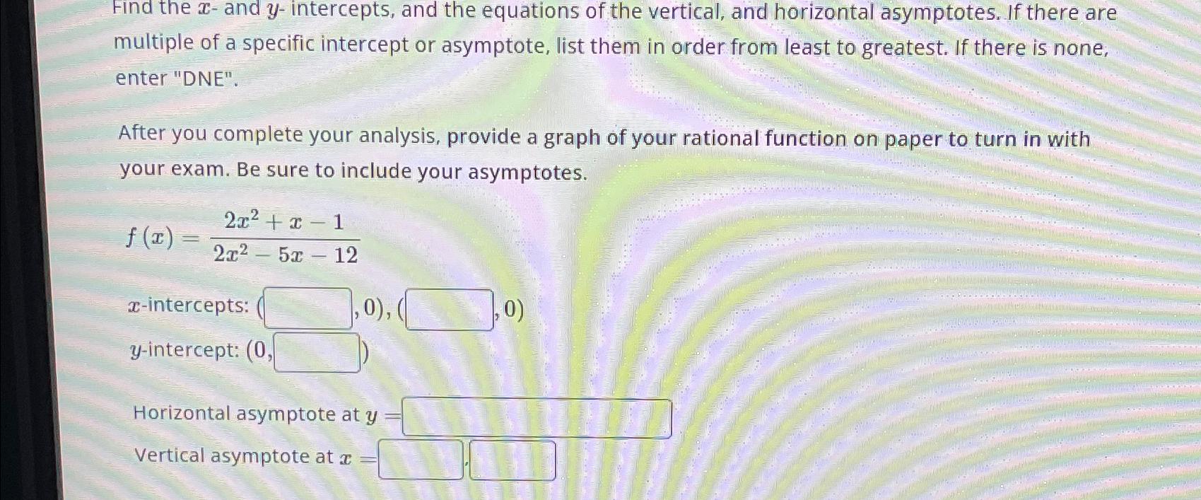 Solved Find the x-and y-intercepts, and the equations of the | Chegg.com