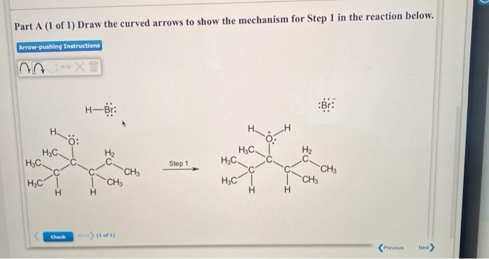 Solved Part A (1 of 1) Draw the curved arrows to show the | Chegg.com