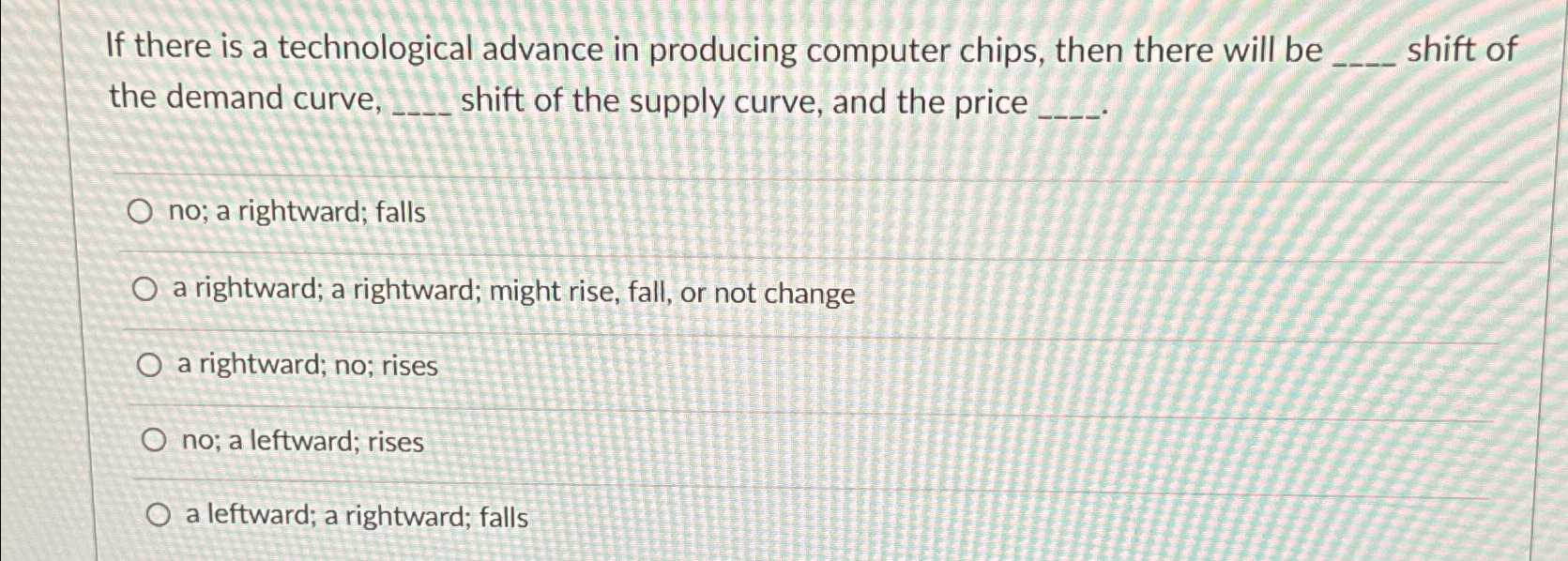 Solved If there is a technological advance in producing | Chegg.com