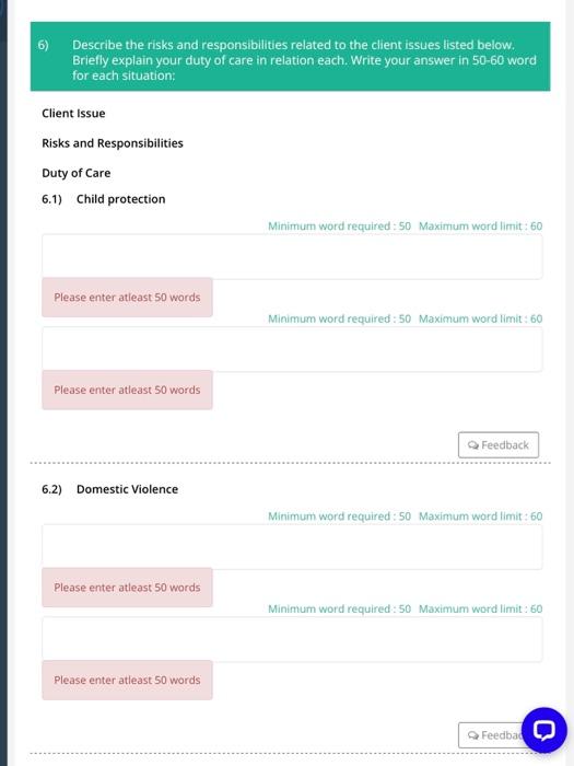 Solved 6) Describe the risks and responsibilities related to | Chegg.com