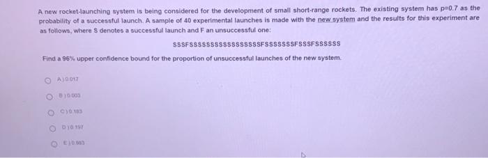 Solved A new rocket-launching system is being considered for | Chegg.com