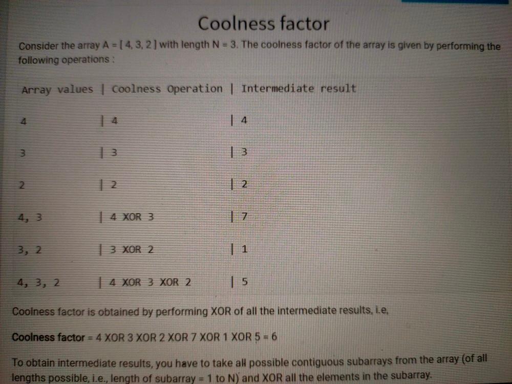 Solved Coolness factor Consider the array A = [ 4.3, 2] with | Chegg.com