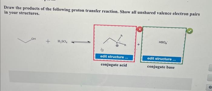 Solved Draw the products of the following proton transfer | Chegg.com