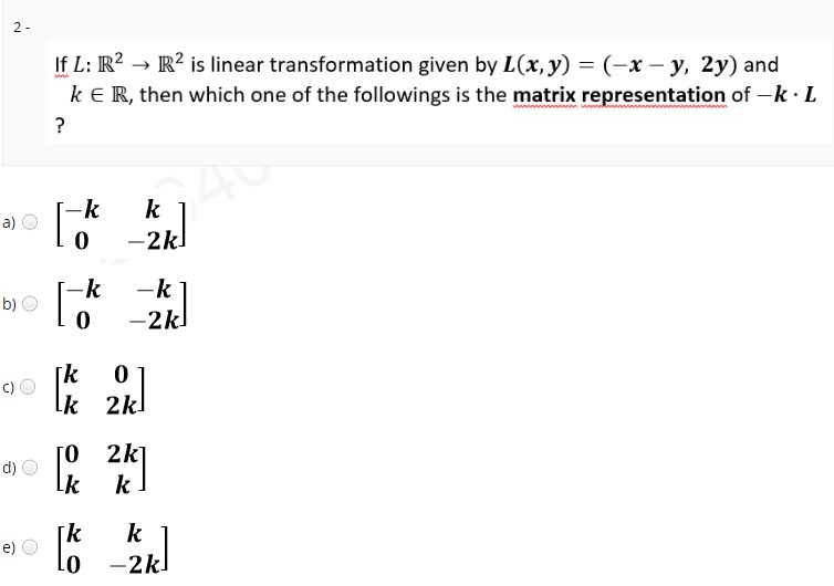 If L:R2→R2 ﻿is linear transformation given by | Chegg.com