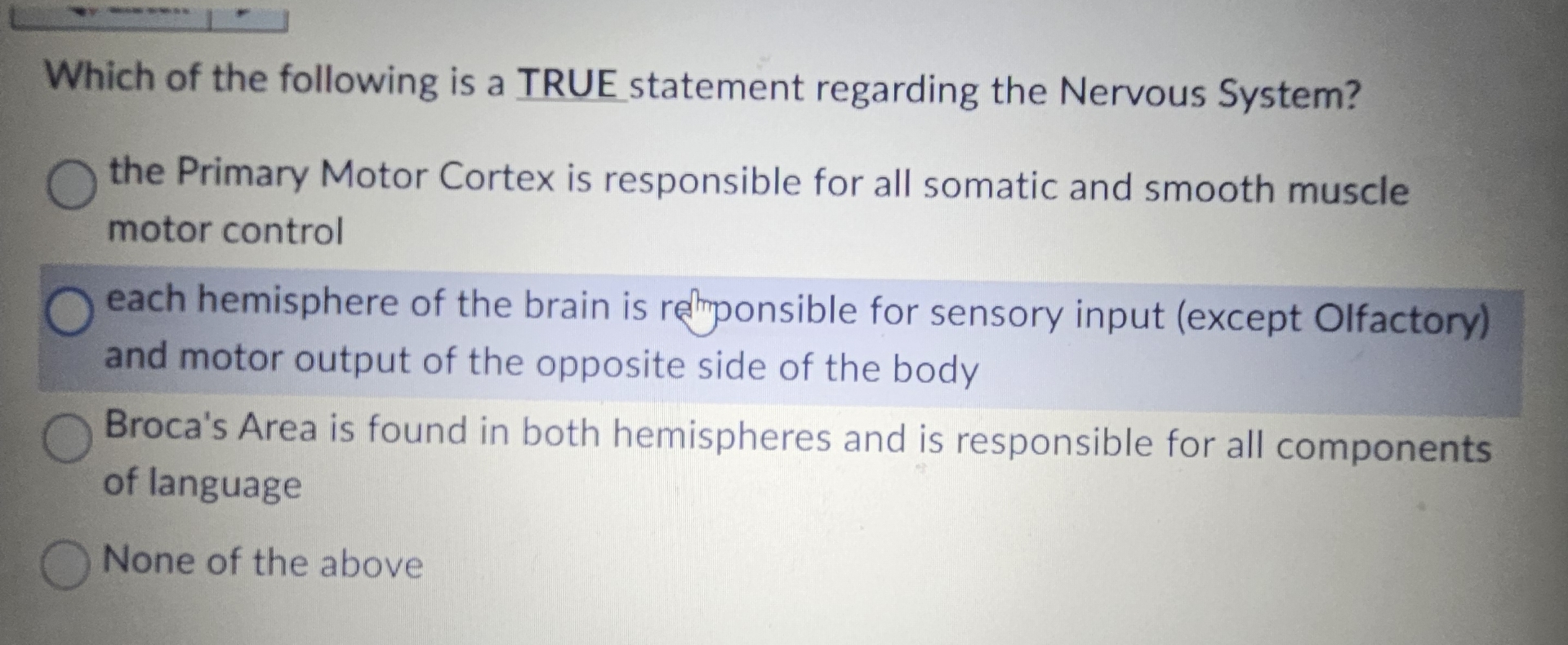 Solved Which of the following is a TRUE statement regarding | Chegg.com