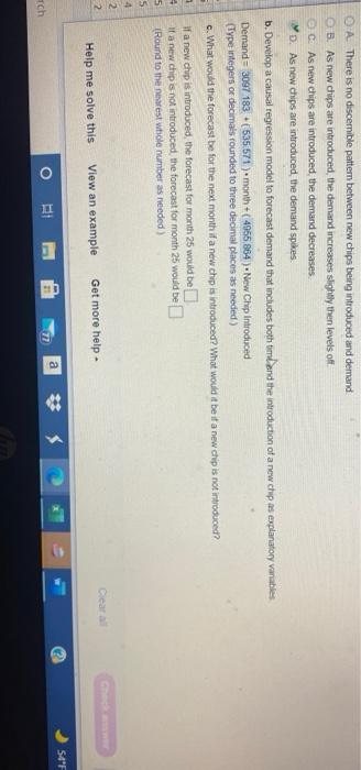 Solved O A. There is no discernible pattern between new | Chegg.com