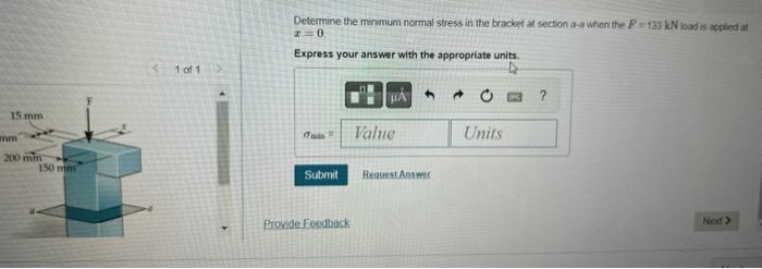 Solved Determine the maxornum and minimum normal stress in | Chegg.com