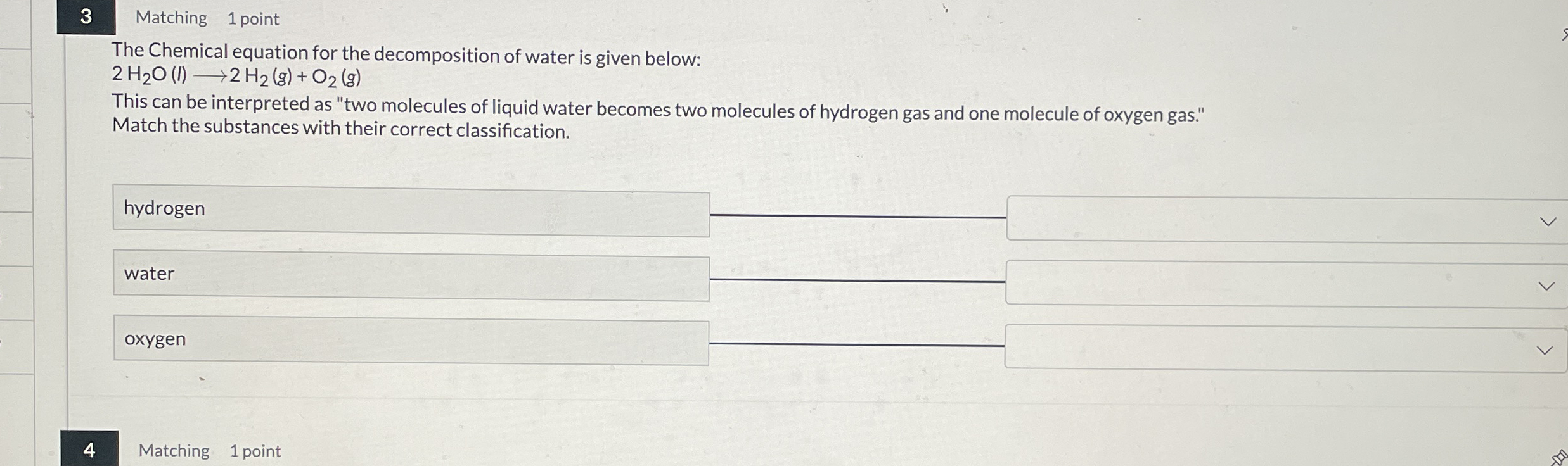The Chemical equation for the decomposition of water | Chegg.com