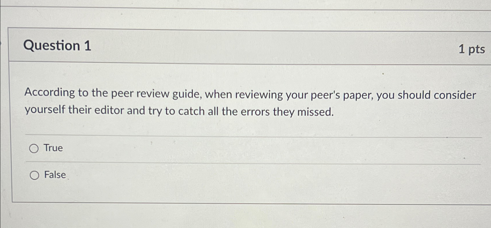 Solved Question 11ptsAccording to the peer review guide, | Chegg.com